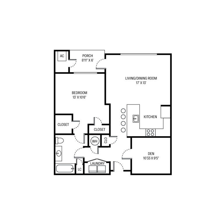 Studio, 1, 2, & 3 Bedroom Floorplans | Foster Square