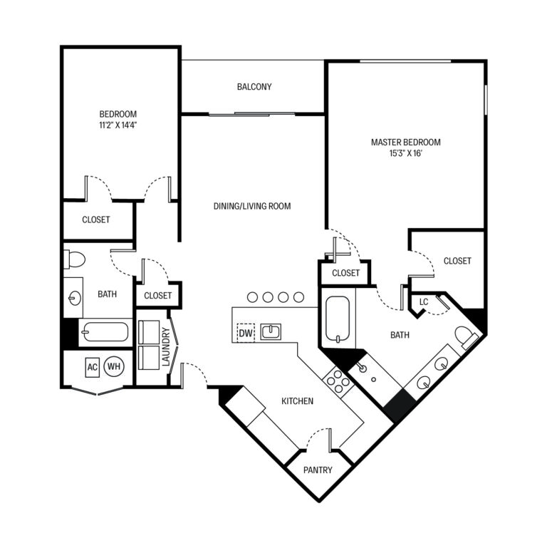 Studio, 1, 2, & 3 Bedroom Floorplans | Foster Square