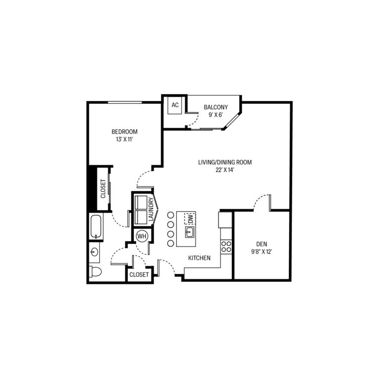 Studio, 1, 2, & 3 Bedroom Floorplans | Foster Square