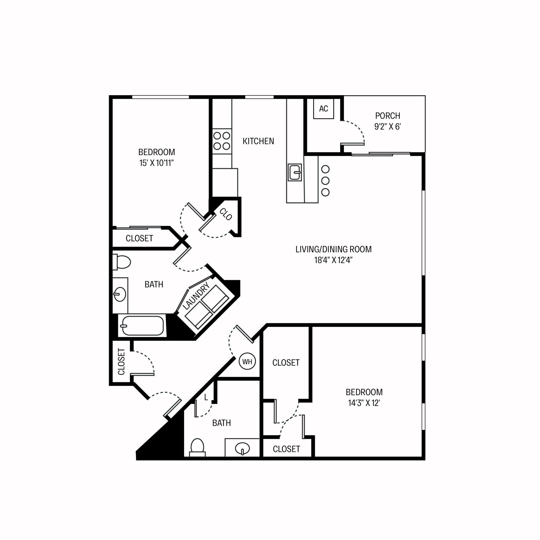 Studio, 1, 2, & 3 Bedroom Floorplans | Foster Square