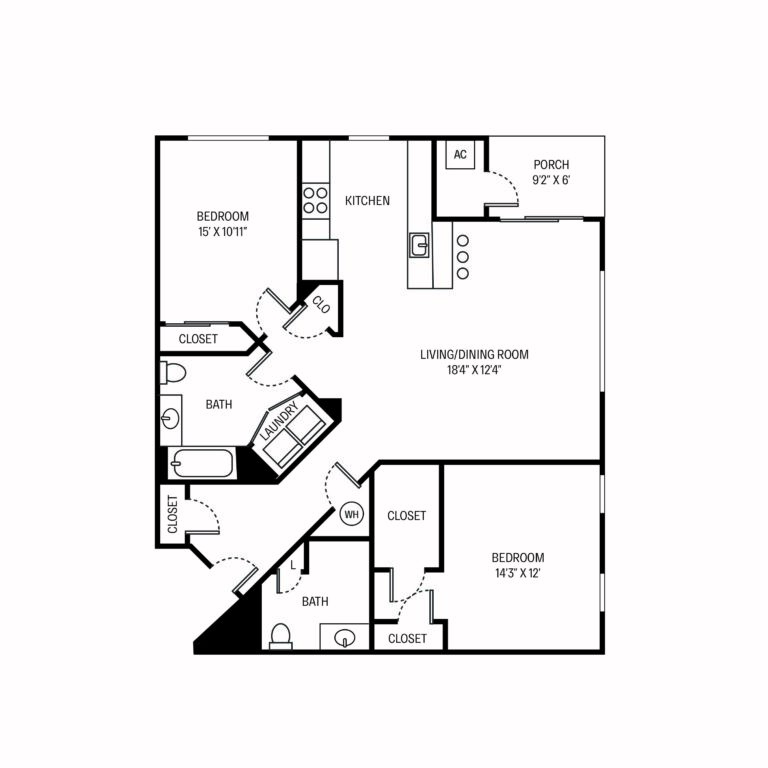 Studio, 1, 2, & 3 Bedroom Floorplans | Foster Square